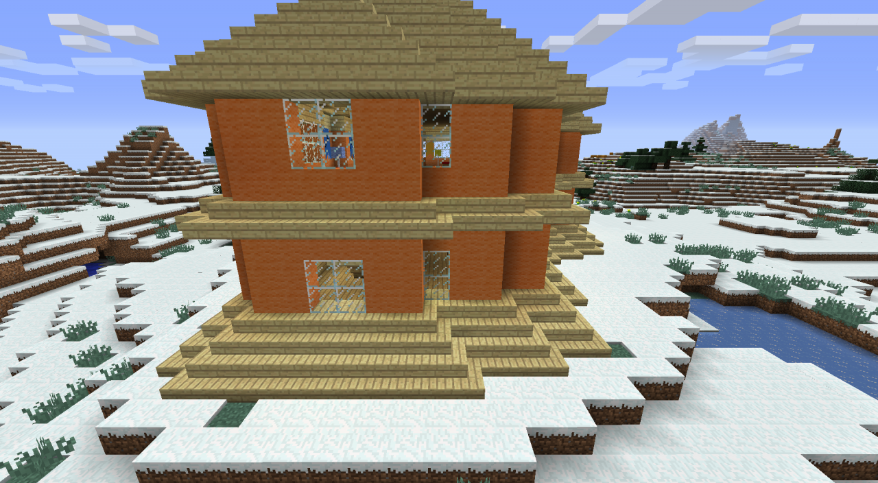 Small Town ( Three Two Story Houses Furnished ) Minecraft Map