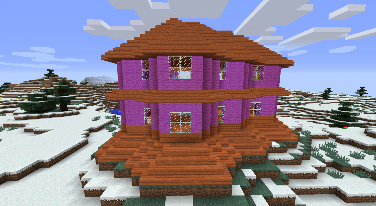 Small Town ( Three Two Story Houses Furnished ) Minecraft Map