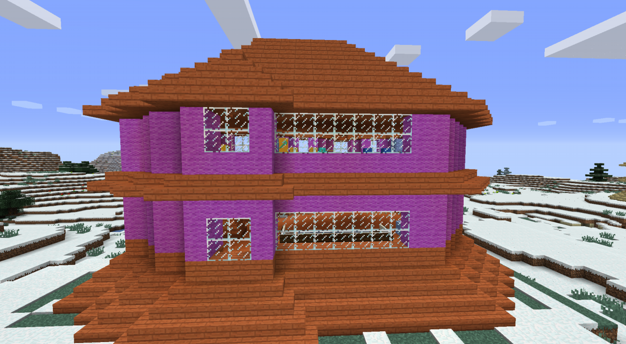 Small Town ( Three Two Story Houses Furnished ) Minecraft Map