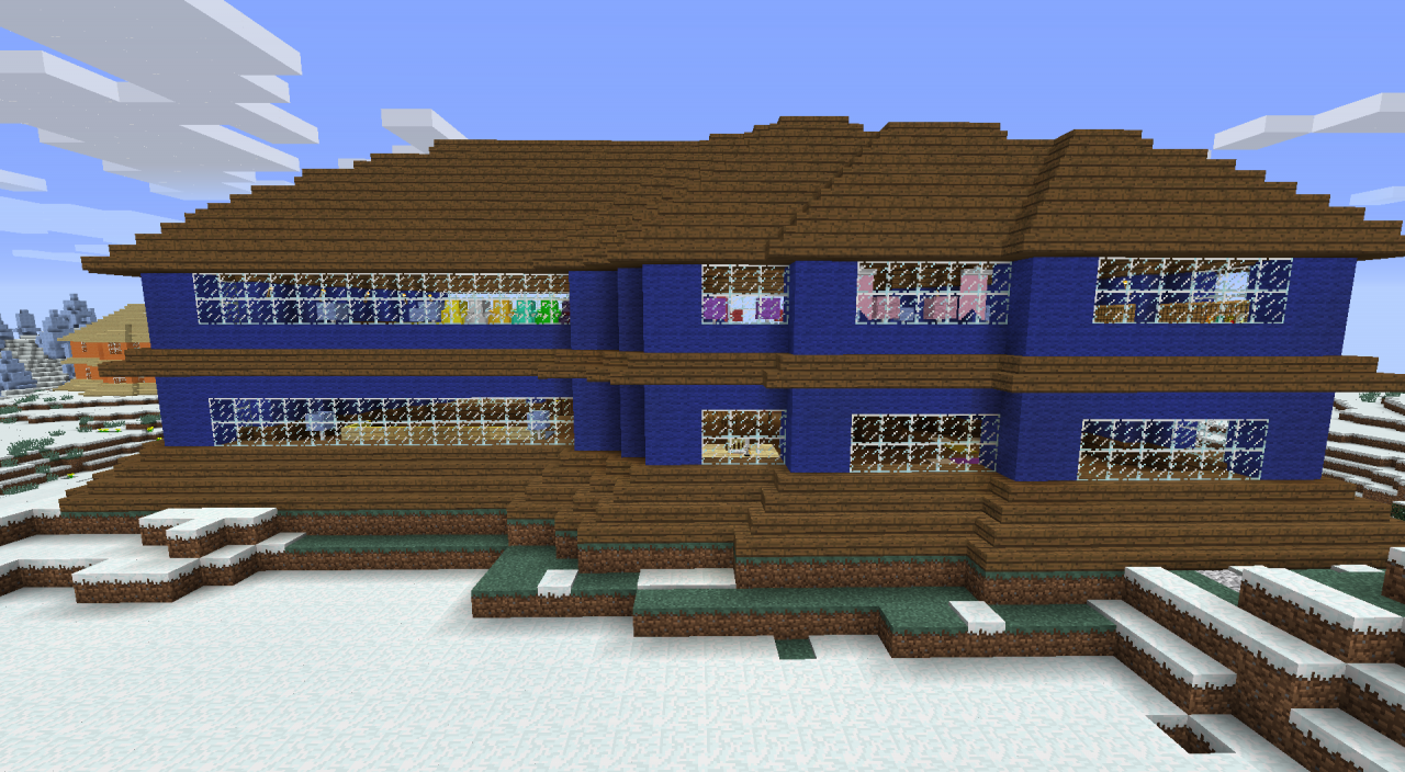 Small Town ( Three Two Story Houses Furnished ) Minecraft Map