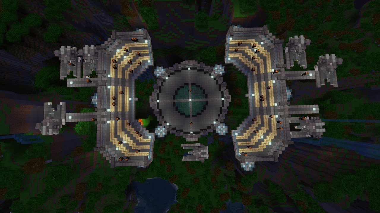 Futuristic flying arena Minecraft Map