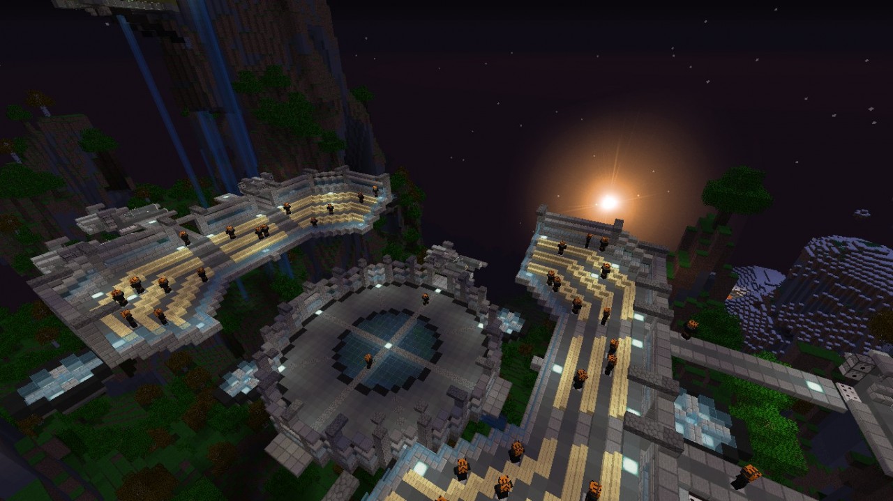 Futuristic flying arena Minecraft Map