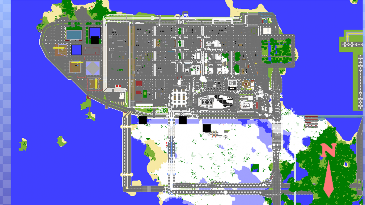 minecraft the USA v1.0 alpha version. Minecraft Map