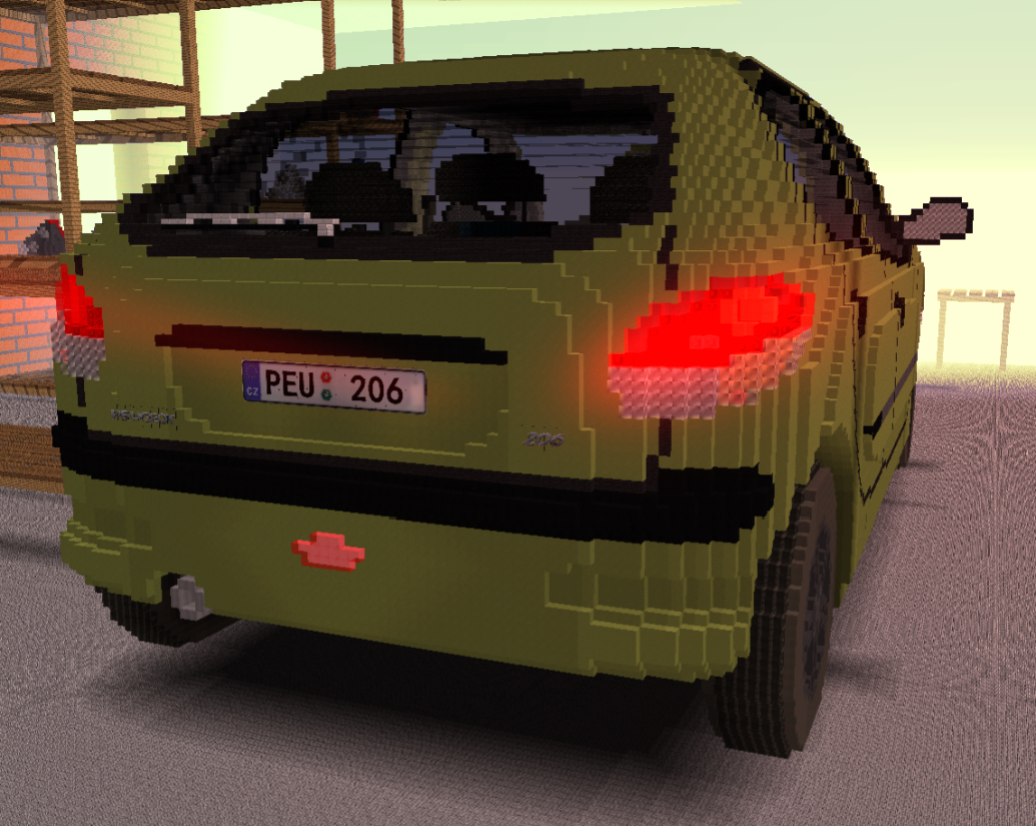 Tuning rear lights Peugeot 206 RC-CL Minecraft Map
