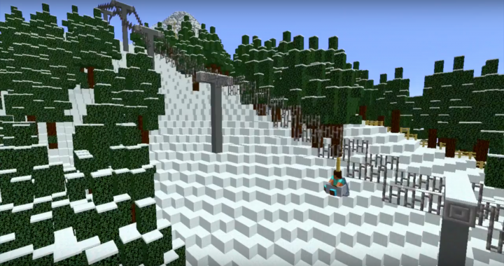 WORKING SKI RESORT 2.0 (Rideable Lifts) [MINECRAFT 1.11] Minecraft Map