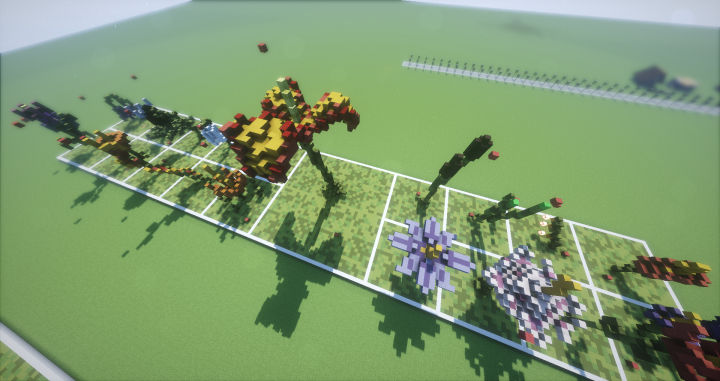 19 organic giant flowerrs Minecraft Map