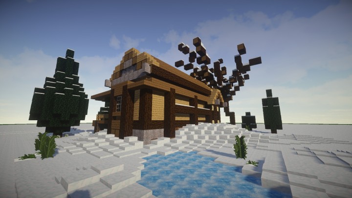 Cozy winter cabin - Update Minecraft Map