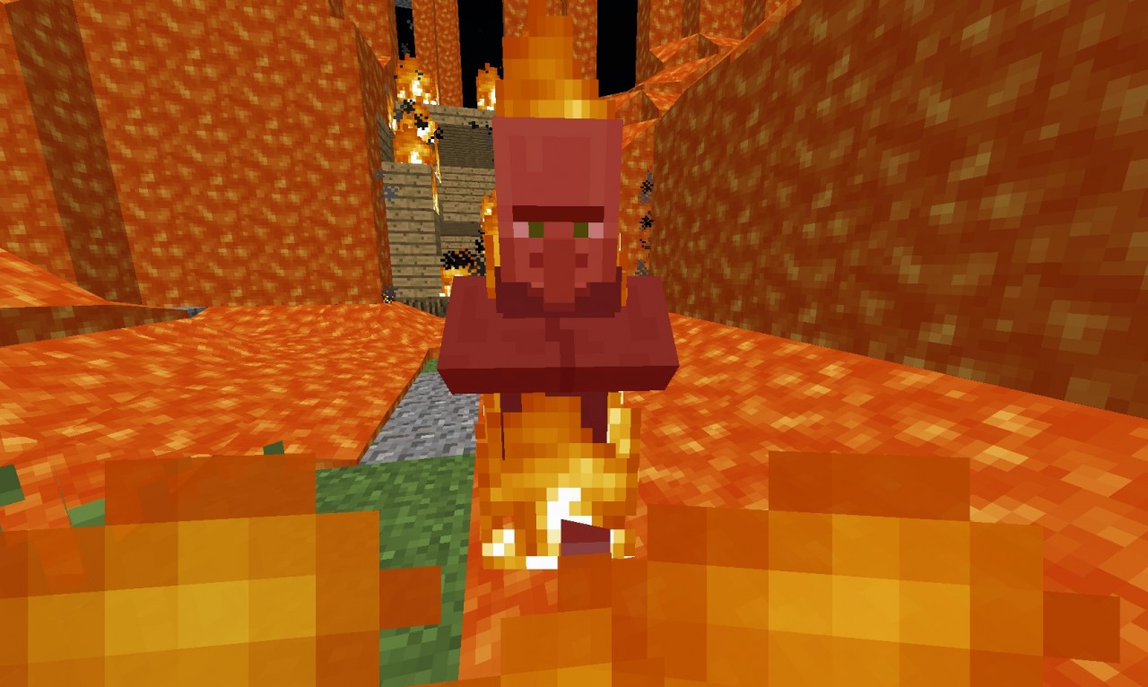 The Burning Village! Minecraft Map