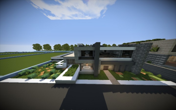 FoxRiver builds-Riverside Modern House 2 Minecraft Map