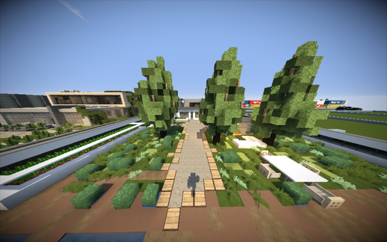 FoxRiver builds-Riverside Modern House 2 Minecraft Map