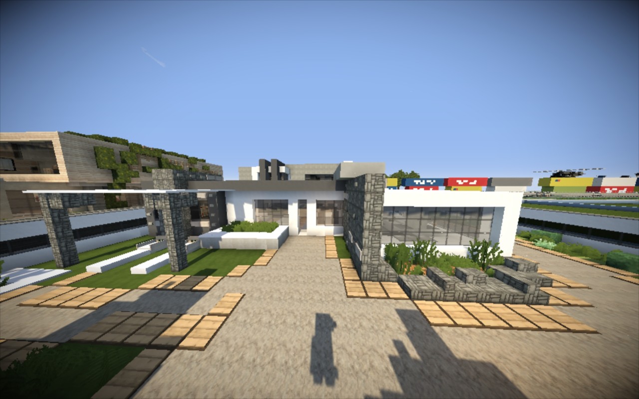 FoxRiver builds-Riverside Modern House 2 Minecraft Map
