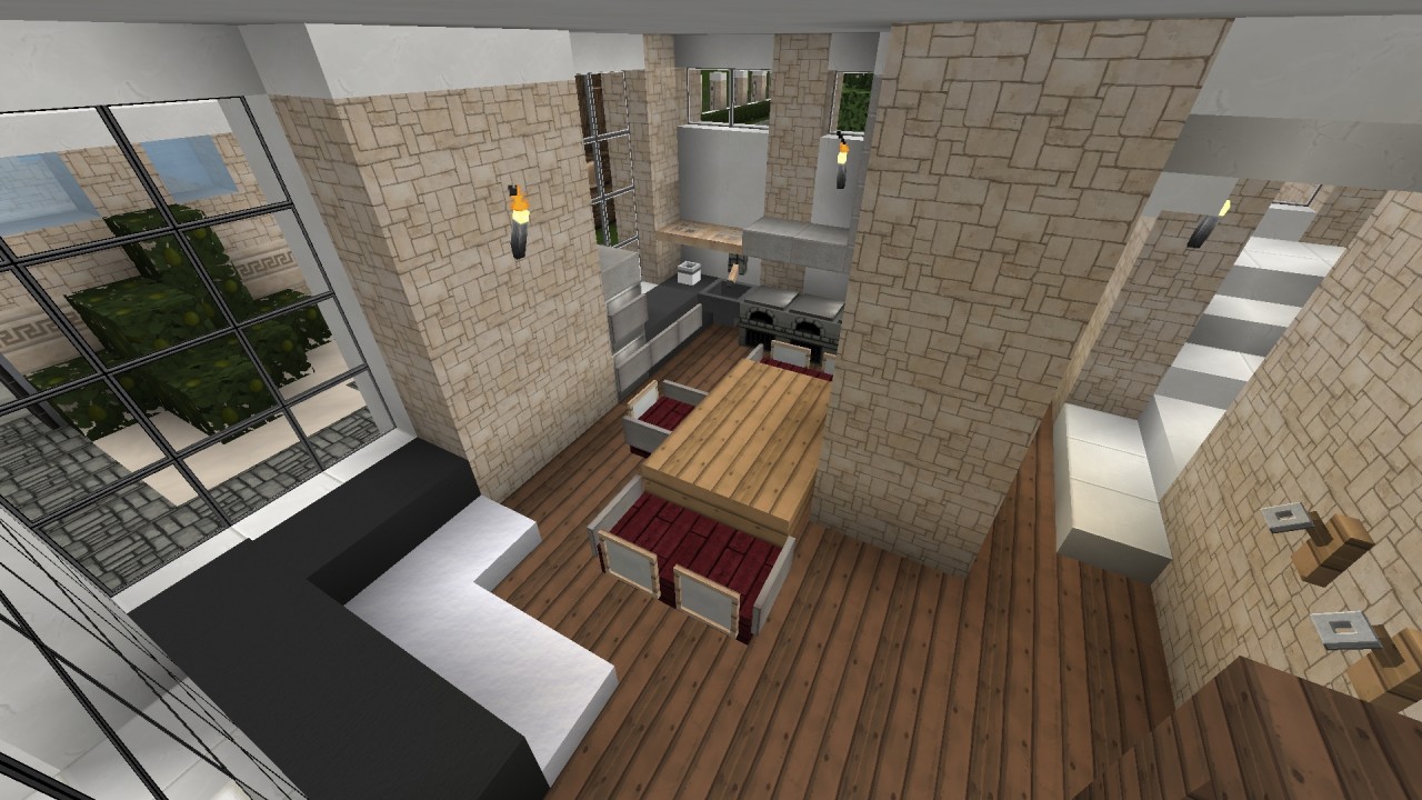 Small modern mansion Minecraft Map