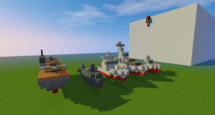 Battleship in minecraft - minigame + server Minecraft Map