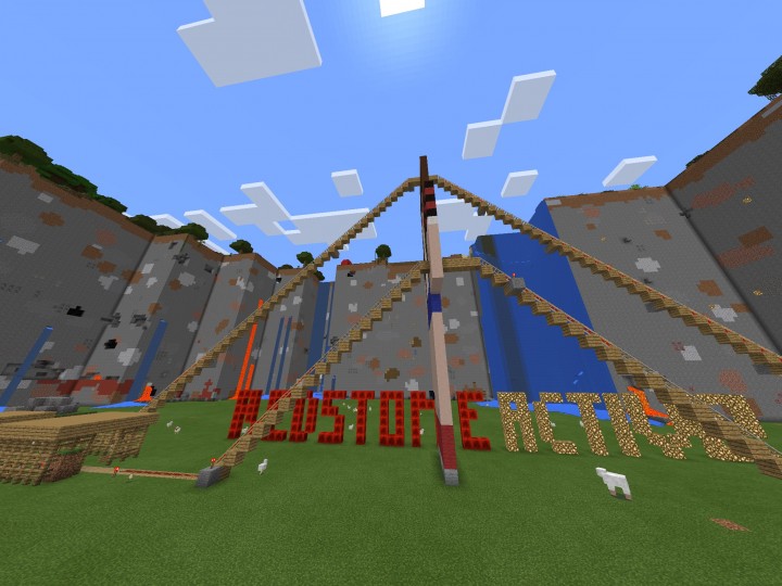 Redstone Active roller coaster thrill ride! Minecraft Map