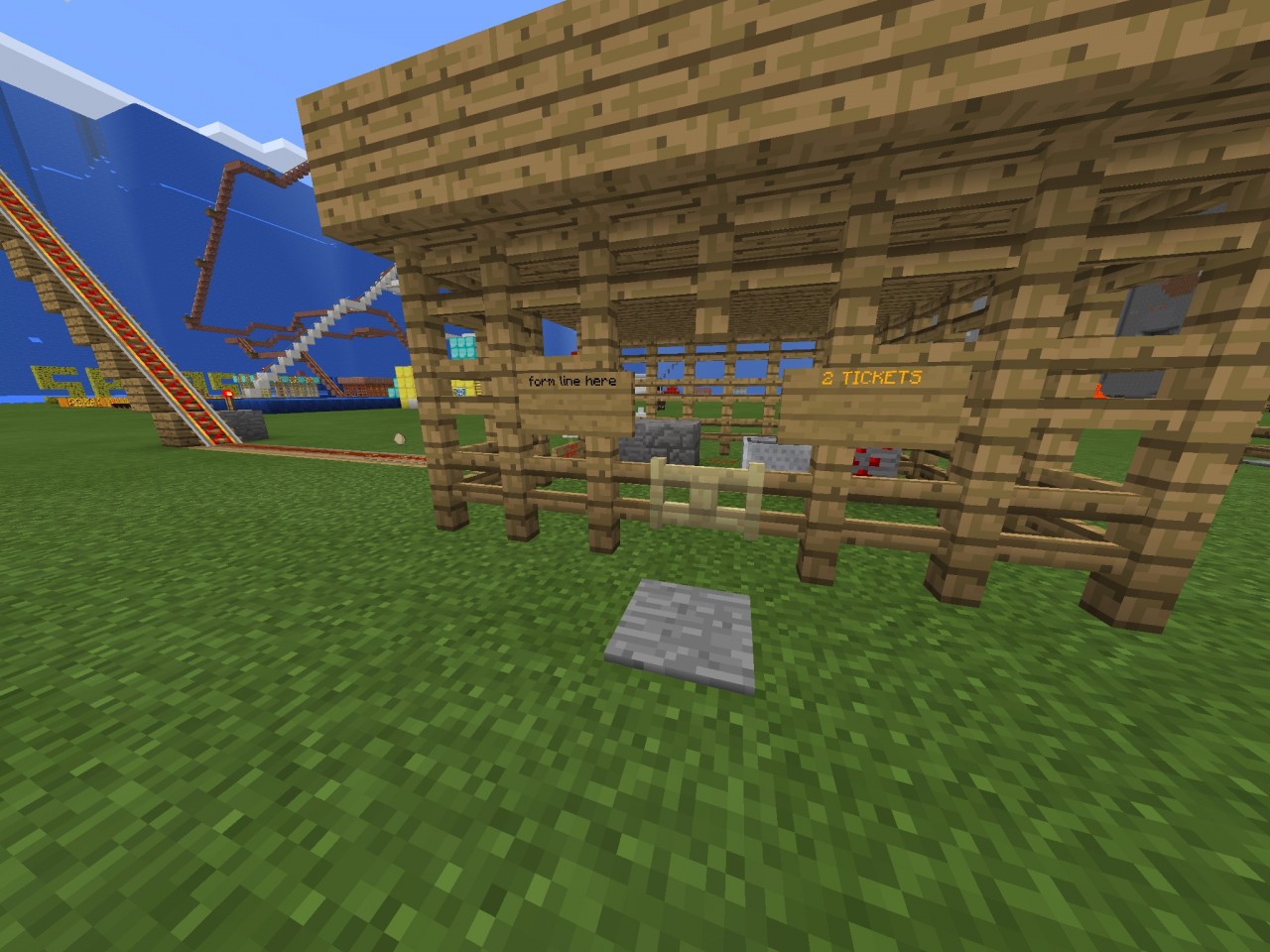 Redstone Active roller coaster thrill ride! Minecraft Map