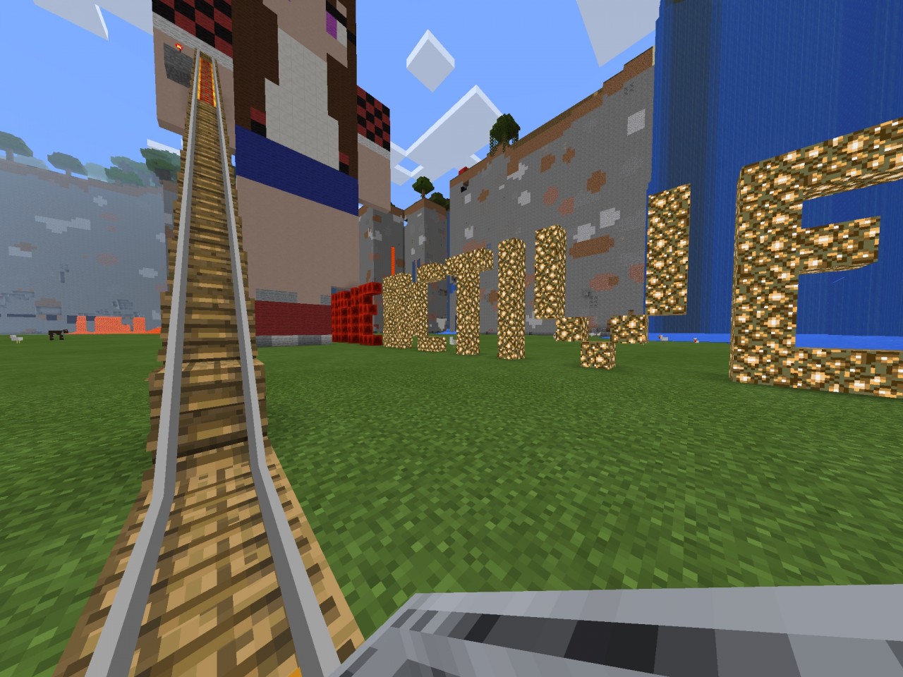 Redstone Active roller coaster thrill ride! Minecraft Map