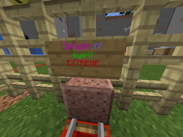 Splash n’ Swirl EXTREME!!! Roller coaster thrill ride! Minecraft Map