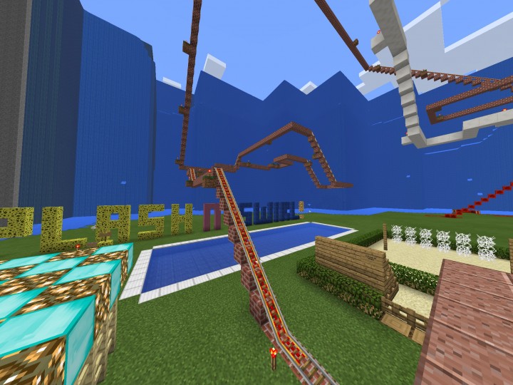 Splash n’ Swirl EXTREME!!! Roller coaster thrill ride! Minecraft Map