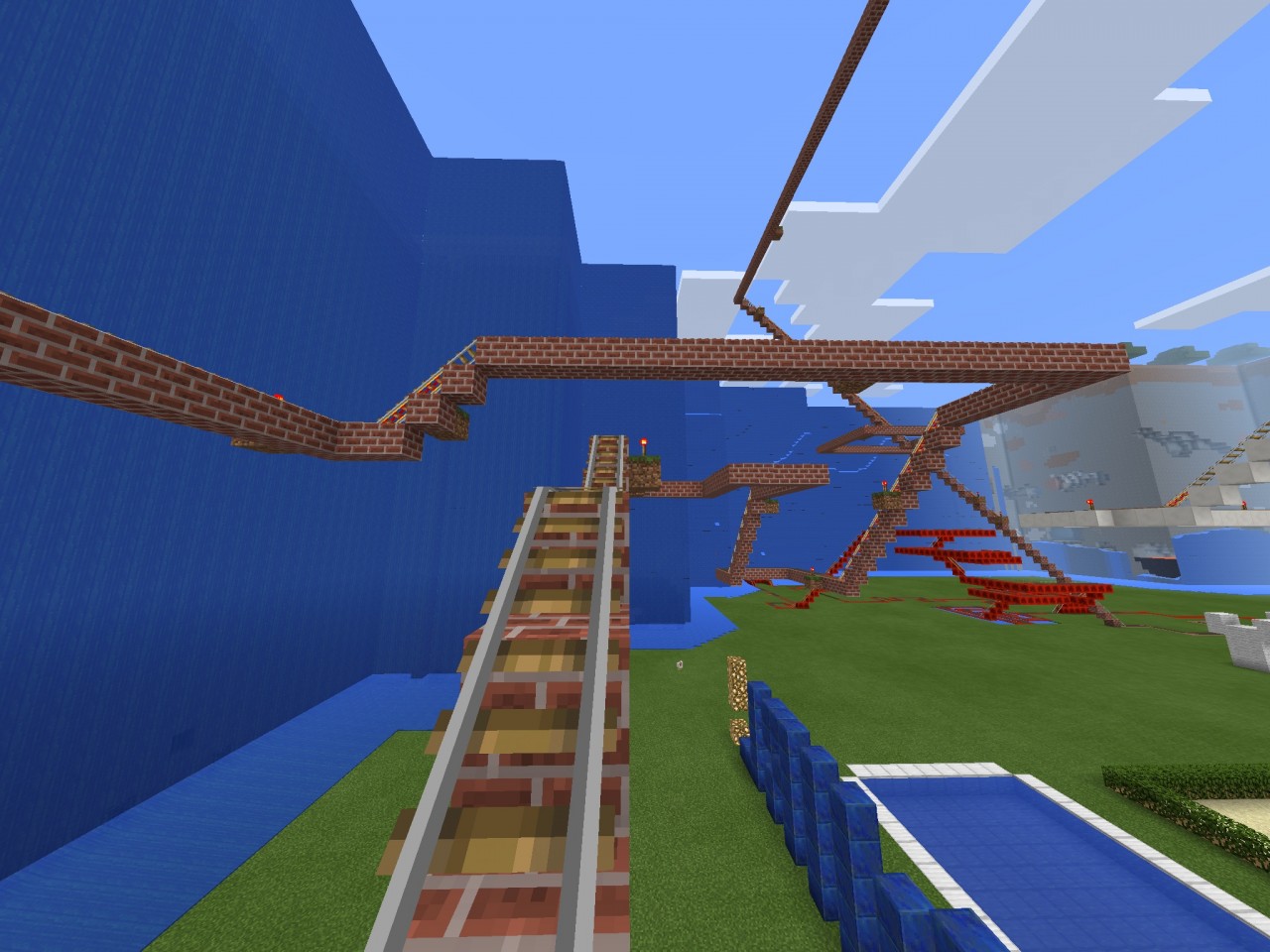 Splash n’ Swirl EXTREME!!! Roller coaster thrill ride! Minecraft Map
