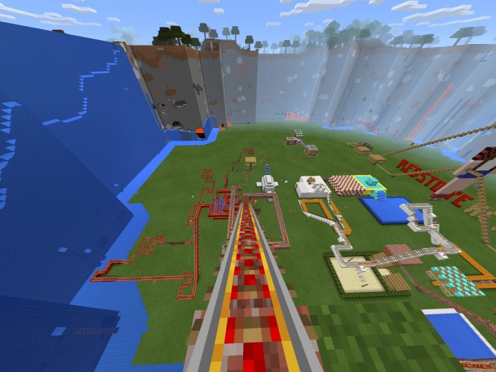 Splash n’ Swirl EXTREME!!! Roller coaster thrill ride! Minecraft Map
