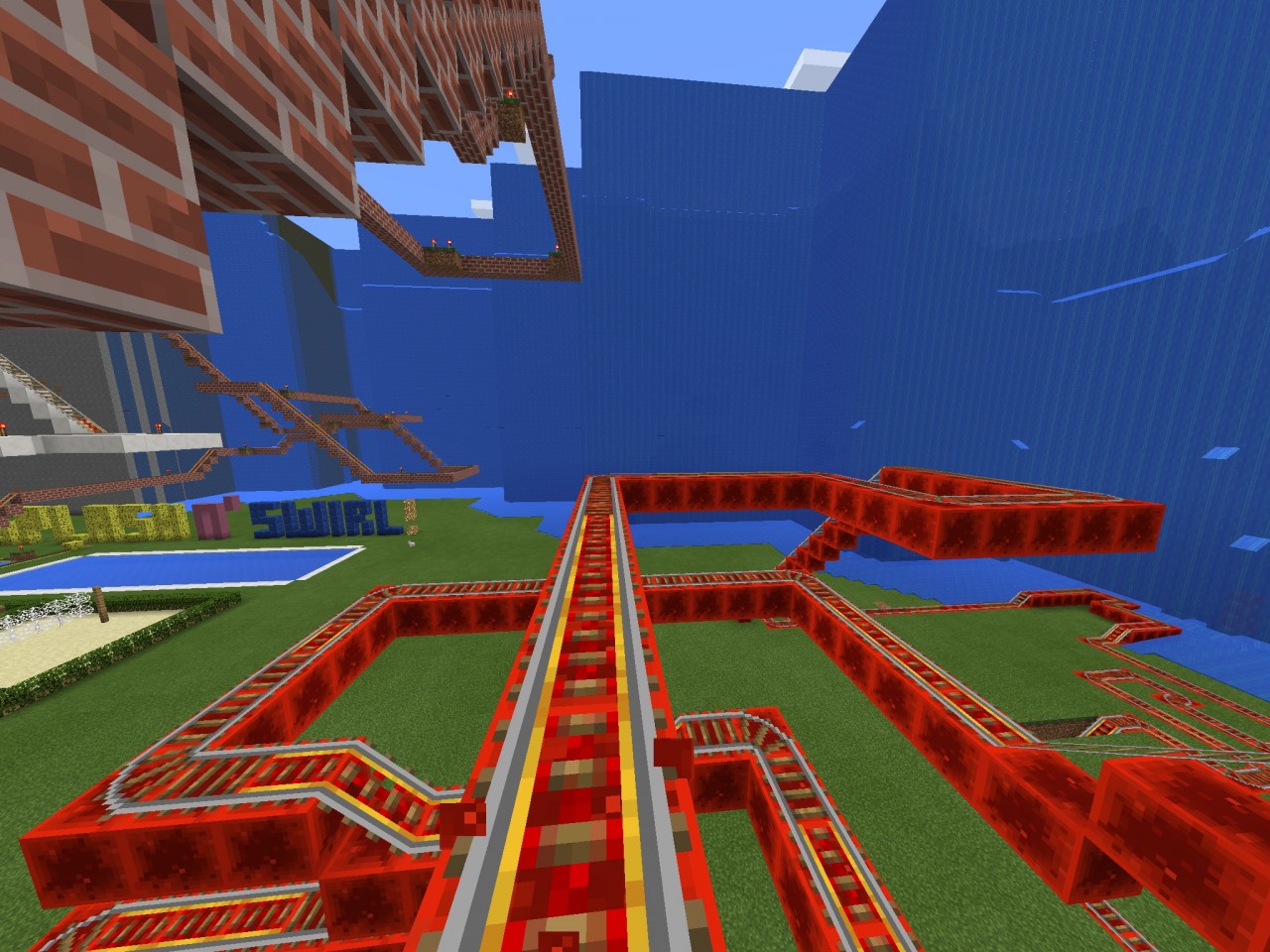 Splash n’ Swirl ORIGINAL roller coaster thrill ride Minecraft Map