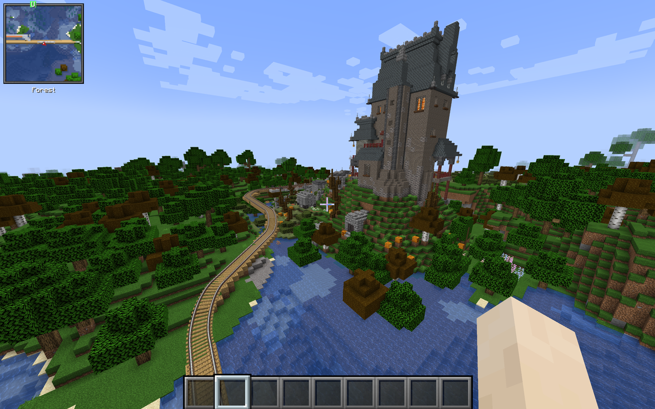 Large Functioning Train Network Minecraft Map