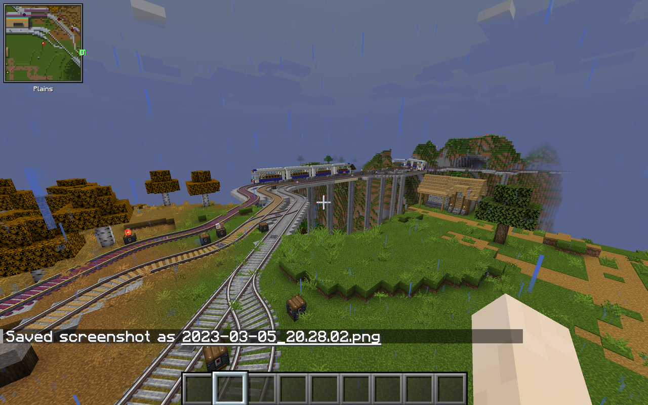 Large Functioning Train Network Minecraft Map