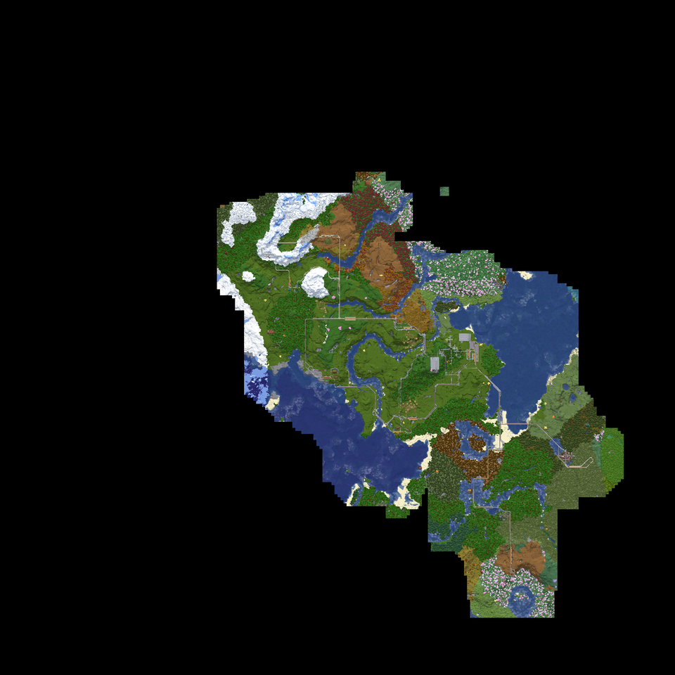 Large Functioning Train Network Minecraft Map