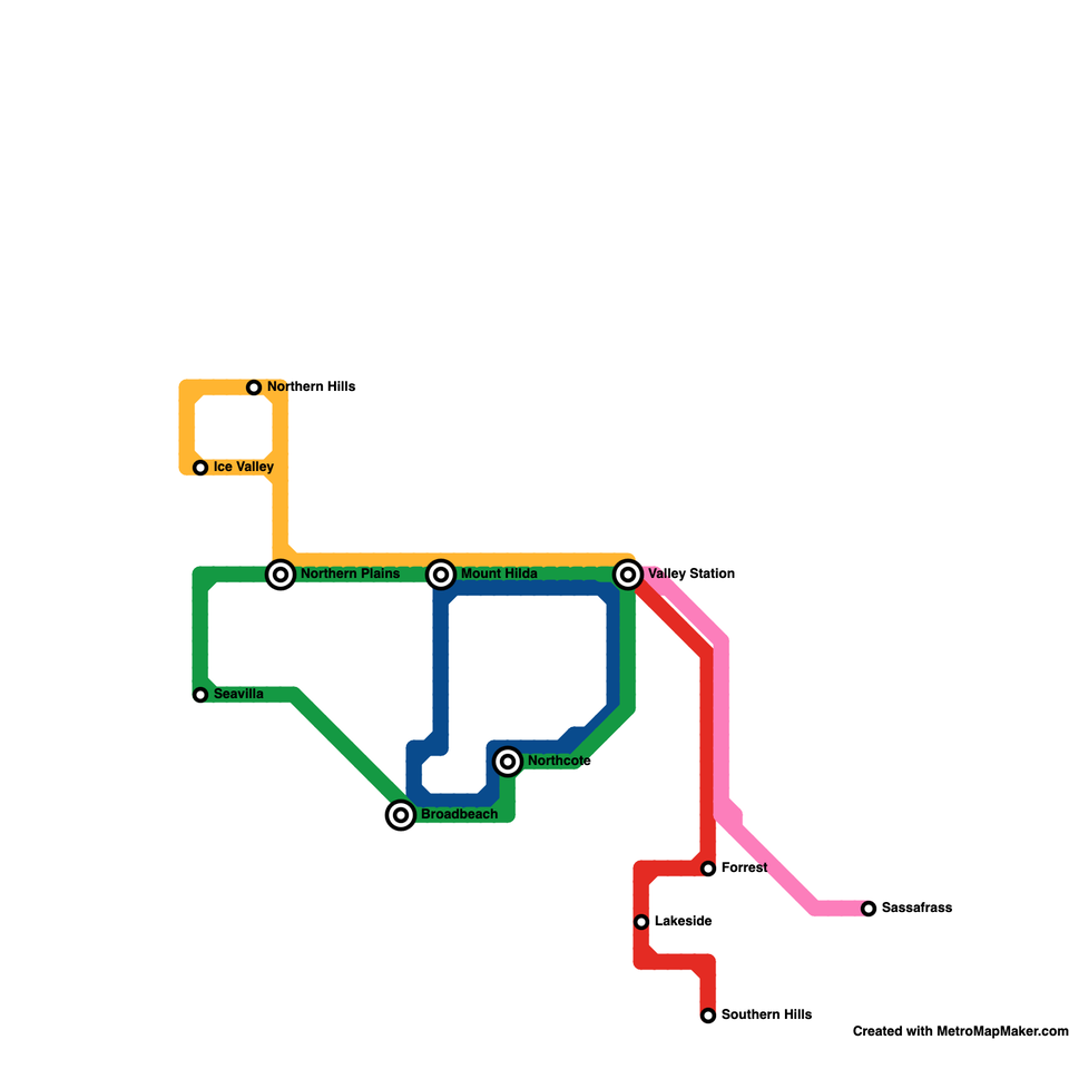 Large Functioning Train Network Minecraft Map