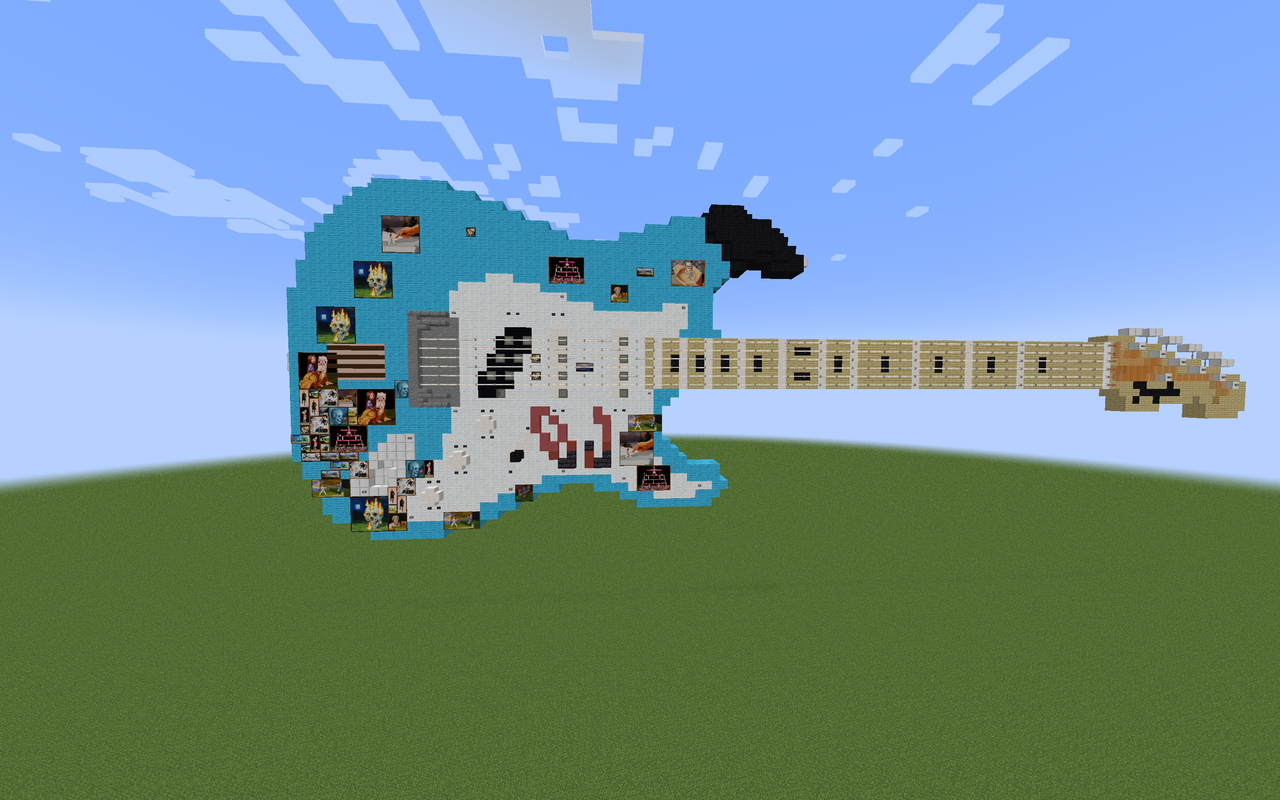 Billie Joe Armstrong's 'Blue' Stratocaster Minecraft Map