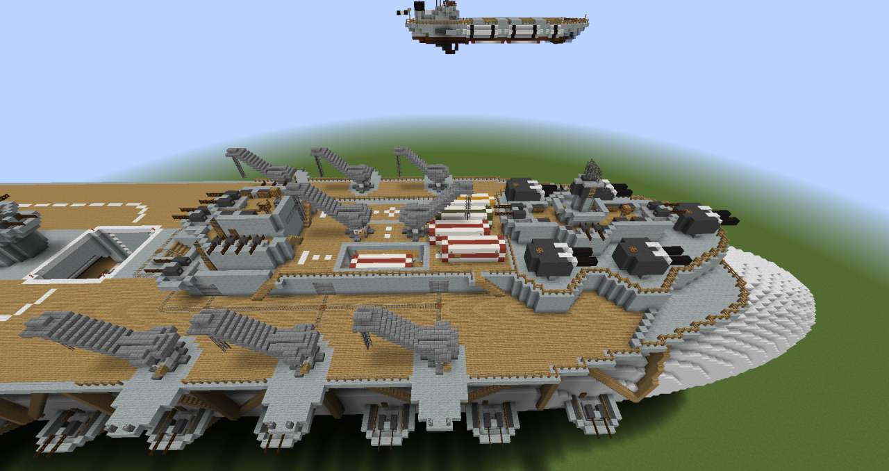 Hindenburg Class Airship Carrierbase Minecraft Map