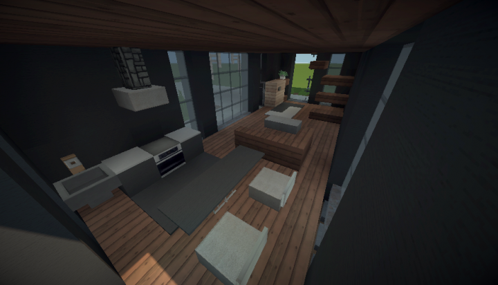 Modern Container Ship House Minecraft Project