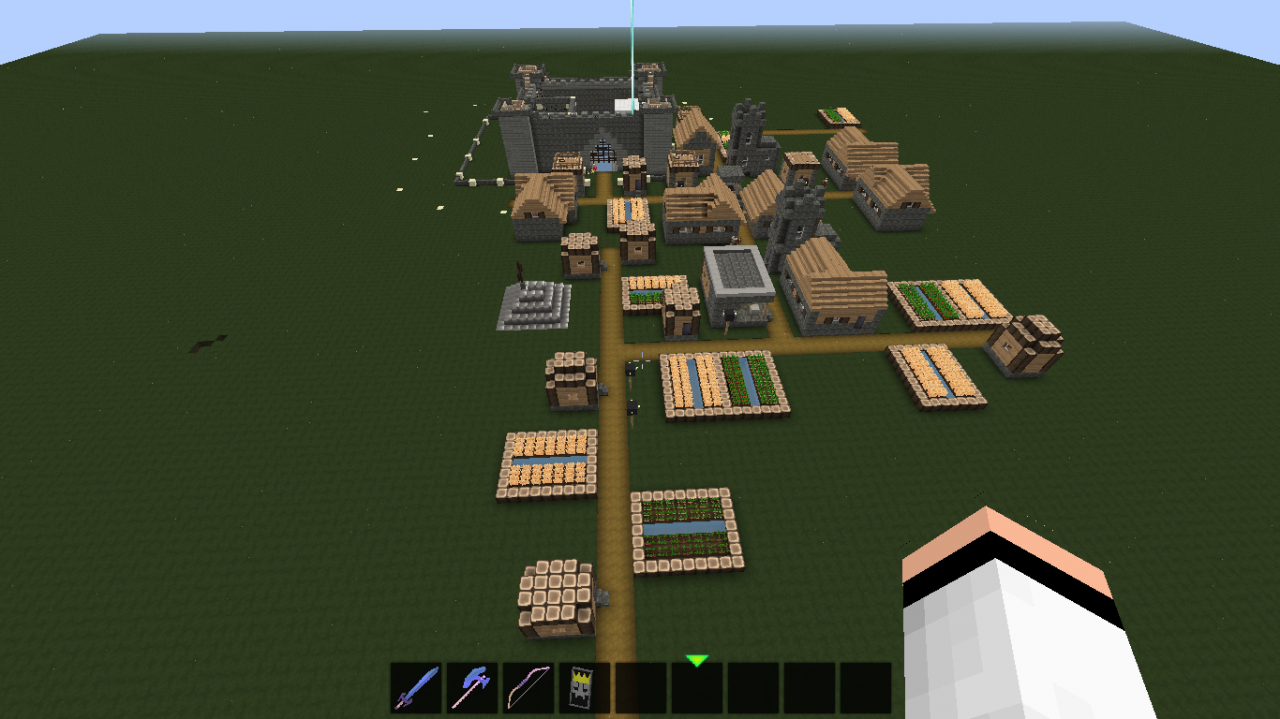 Castle And Two Village Minecraft Map
