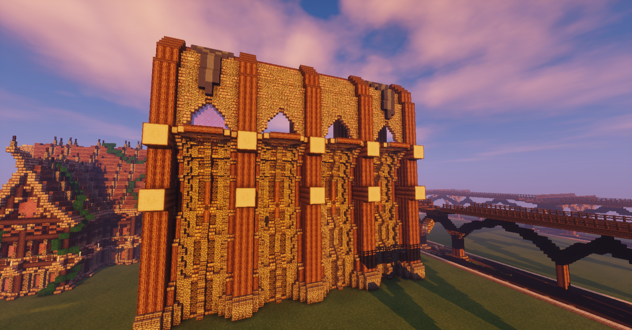 Mega Modular Medieval Wall Minecraft Map