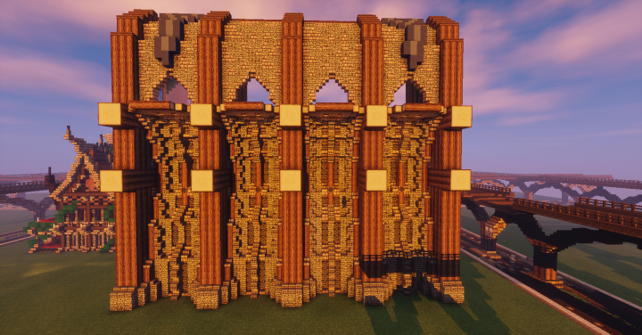 Mega Modular Medieval Wall Minecraft Map