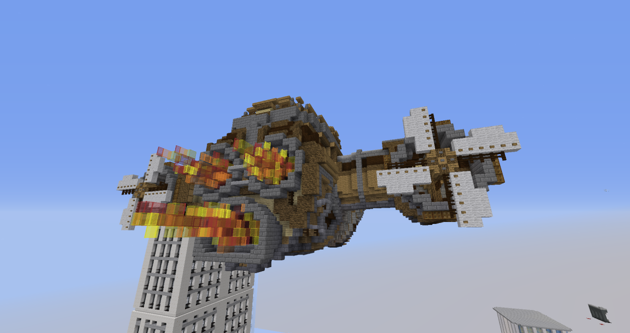 Flying Steampunk Ship Minecraft Map