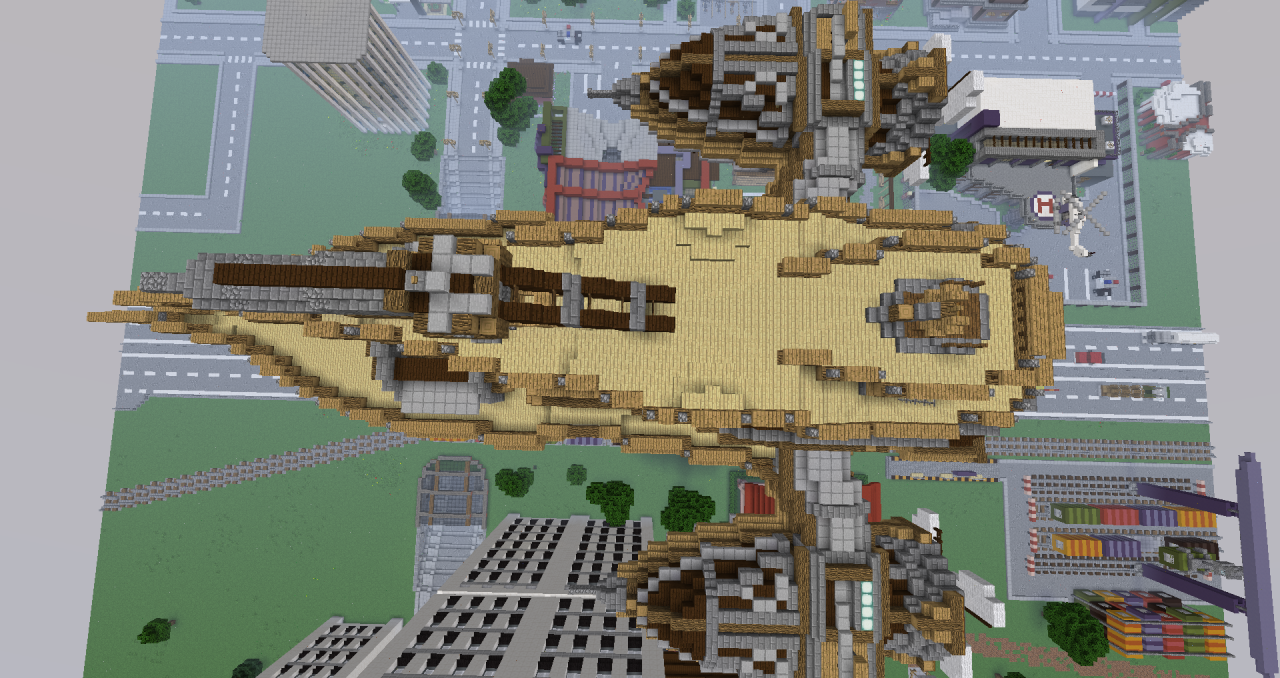 Flying Steampunk Ship Minecraft Map