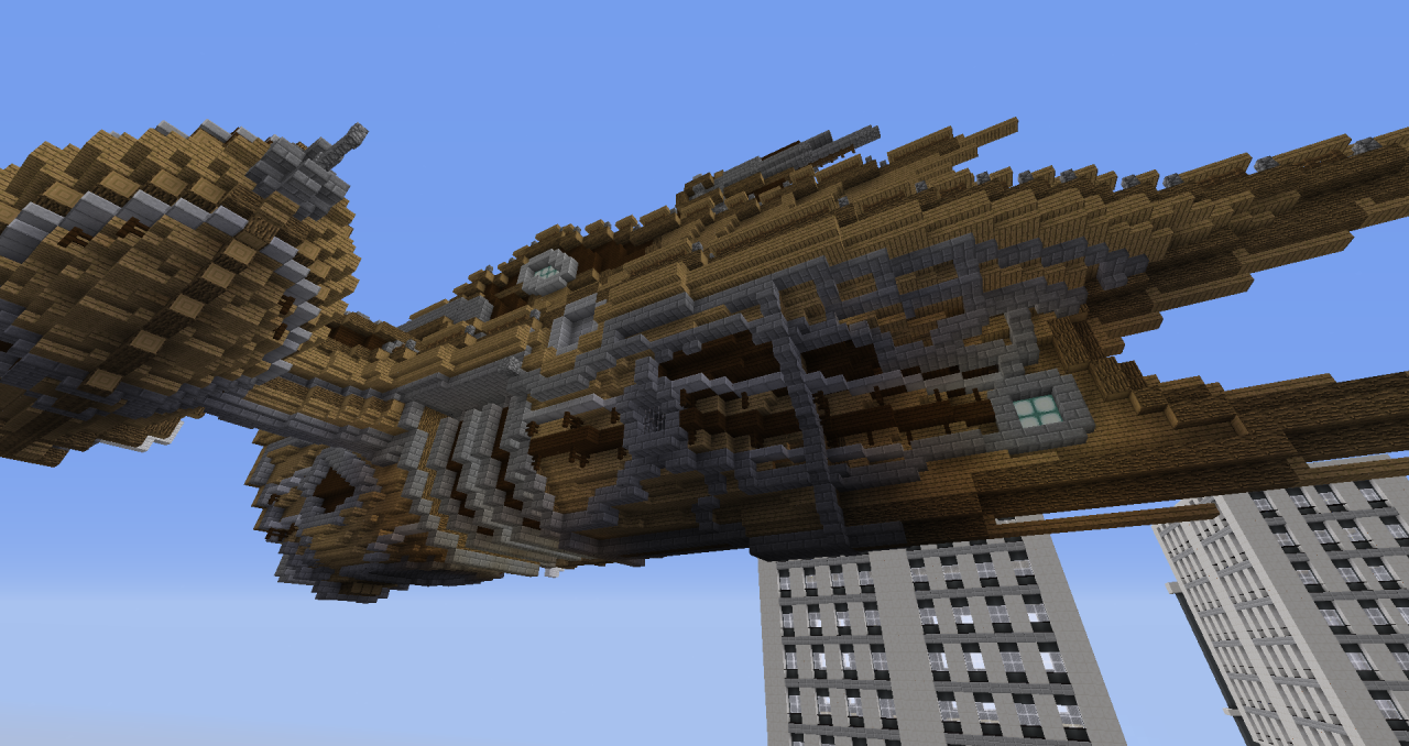 Flying Steampunk Ship Minecraft Map