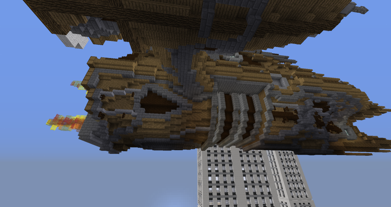 Flying Steampunk Ship Minecraft Map