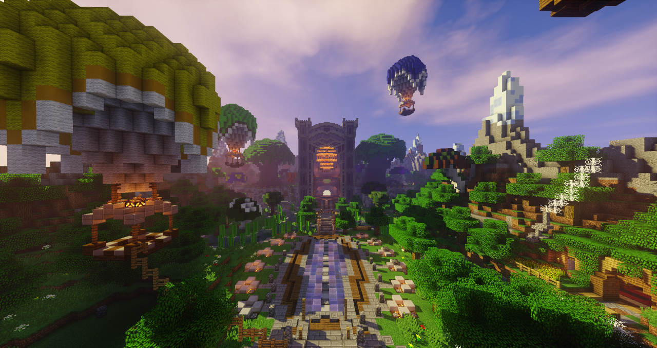 Fantasy Hub Spawn - Great for Minigames Servers - (Download link if requested) Minecraft Map
