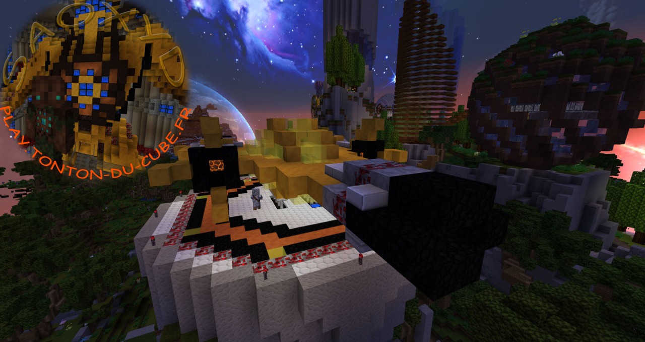 Yellow SpatialShip Minecraft Map