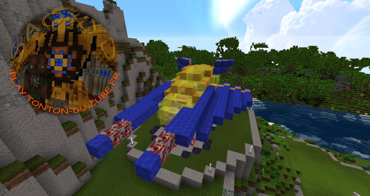 Blue Spatial Ship Minecraft Map