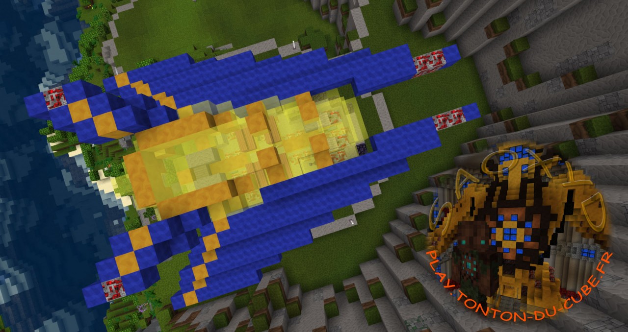 Blue Spatial Ship Minecraft Map