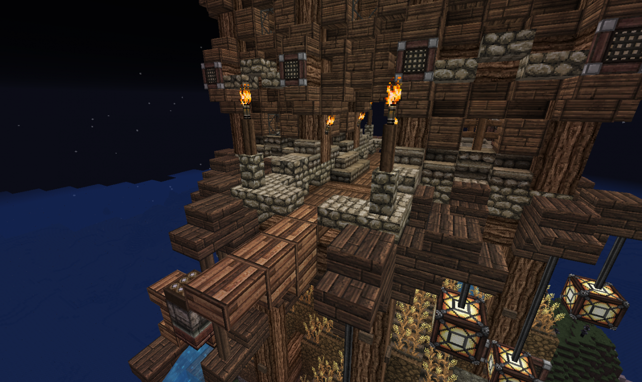 Medieval Elytra Survival Base Minecraft Map