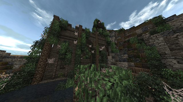 Overgrown swamp ruin with some houses and a small castle by SMeijers ...