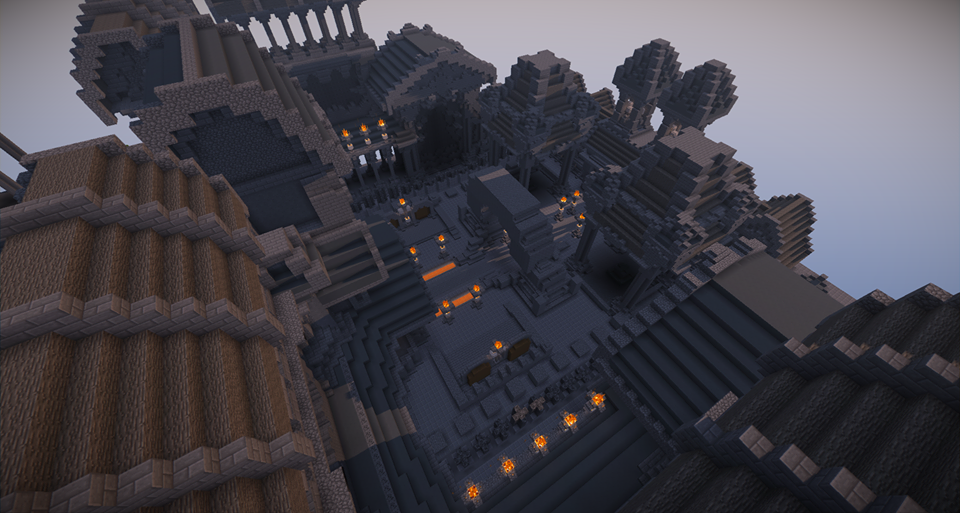 Gray themed spawn Minecraft Map