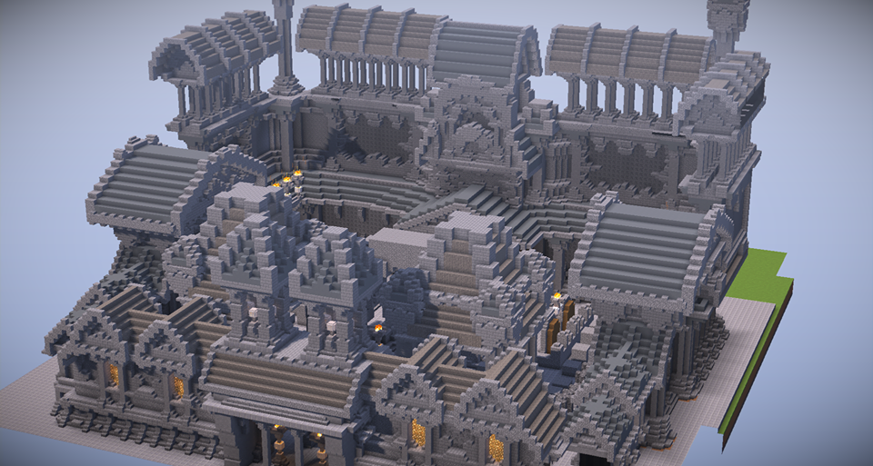 Gray themed spawn Minecraft Map