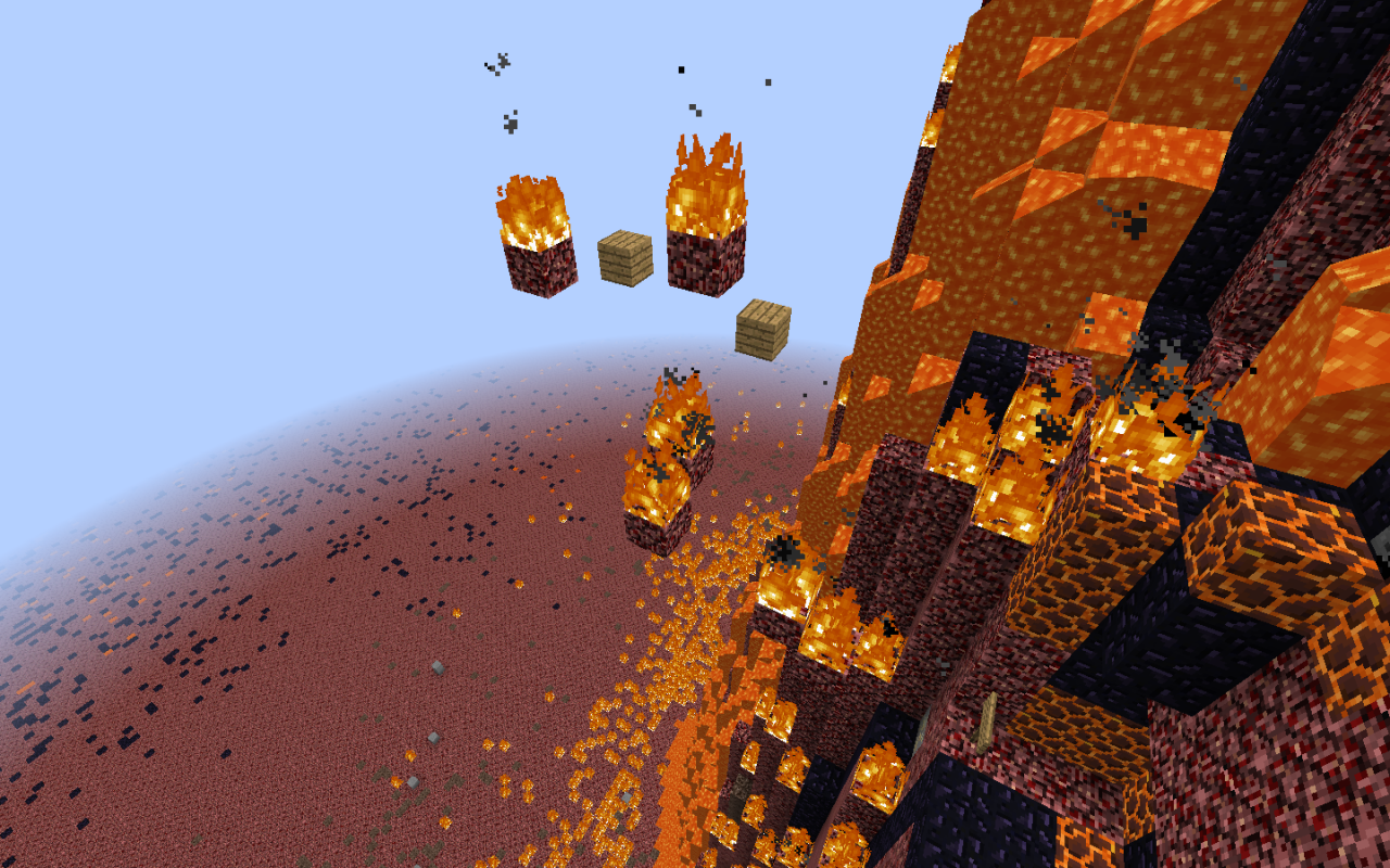 Parkour Nether Mountain With Redstone/Command Blocks Minecraft Map