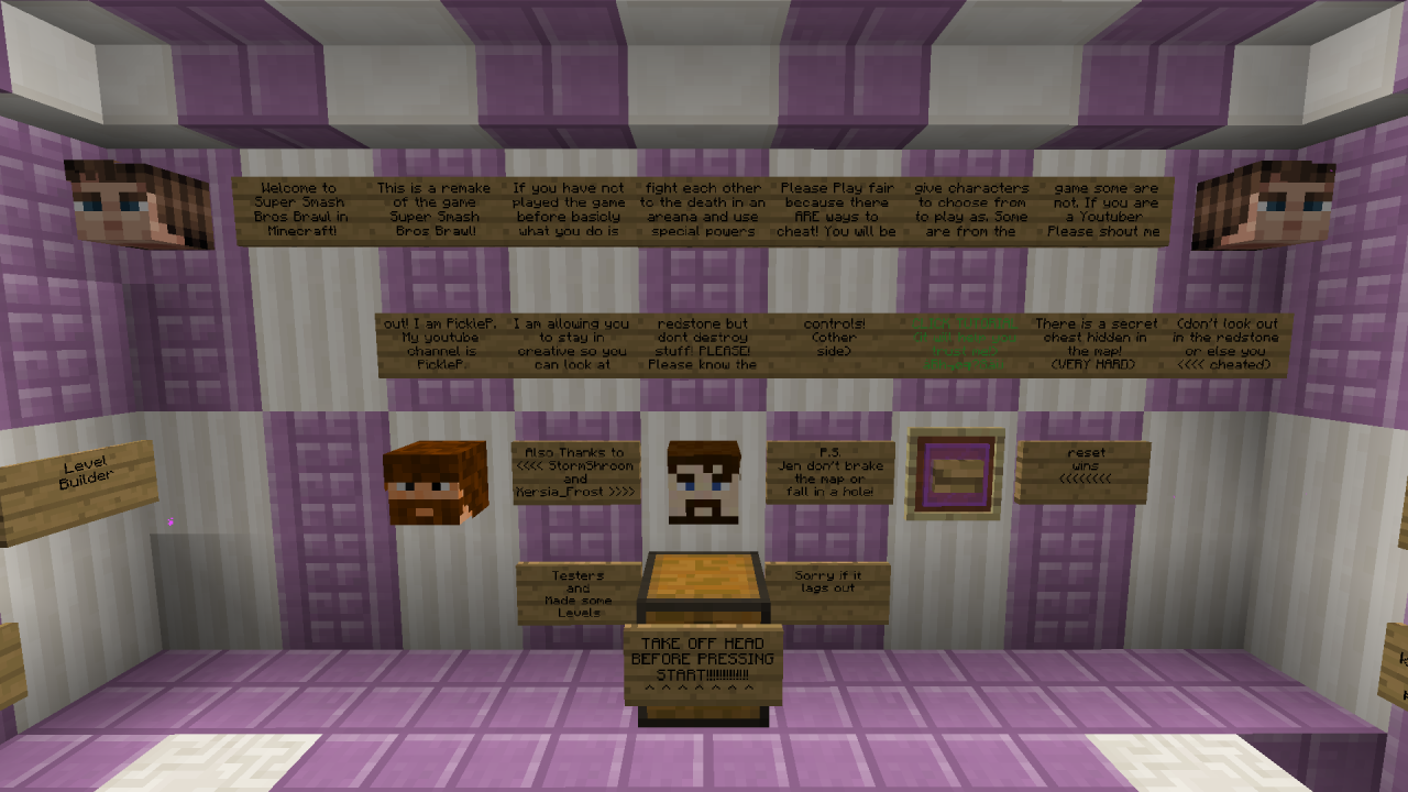 Super Smash Bros In Minecraft By: PickleP Games Minecraft Map