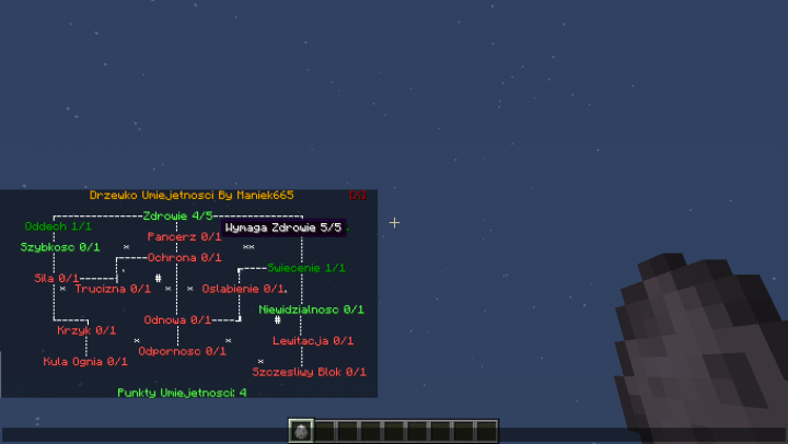 Only one Command Block - Skill Tree PL Minecraft Map
